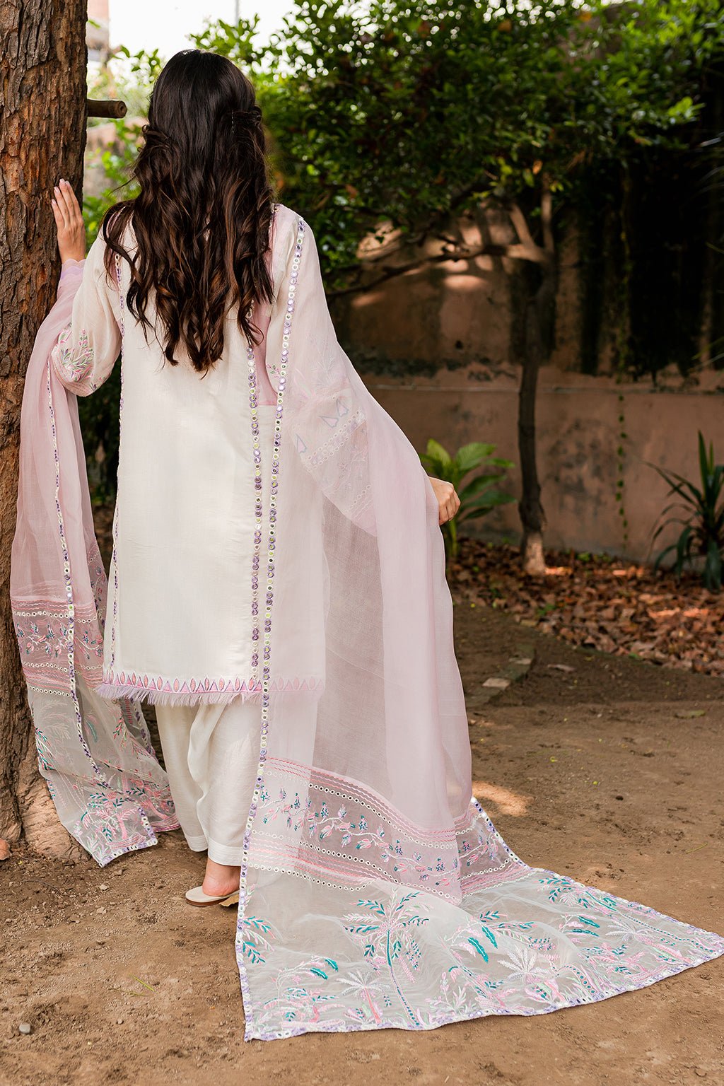 SAFIR Raw Silk Fabric with Embroidery – Zoya & Fatima